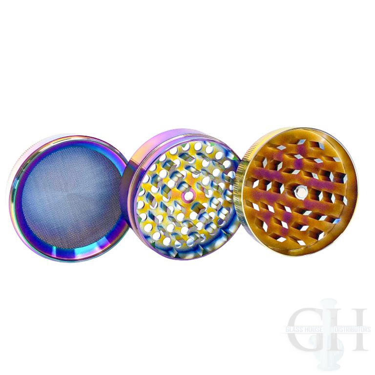63mm Grinders Sharpstone 10CT - HX863XC Rainbow - Glass House Distro.
